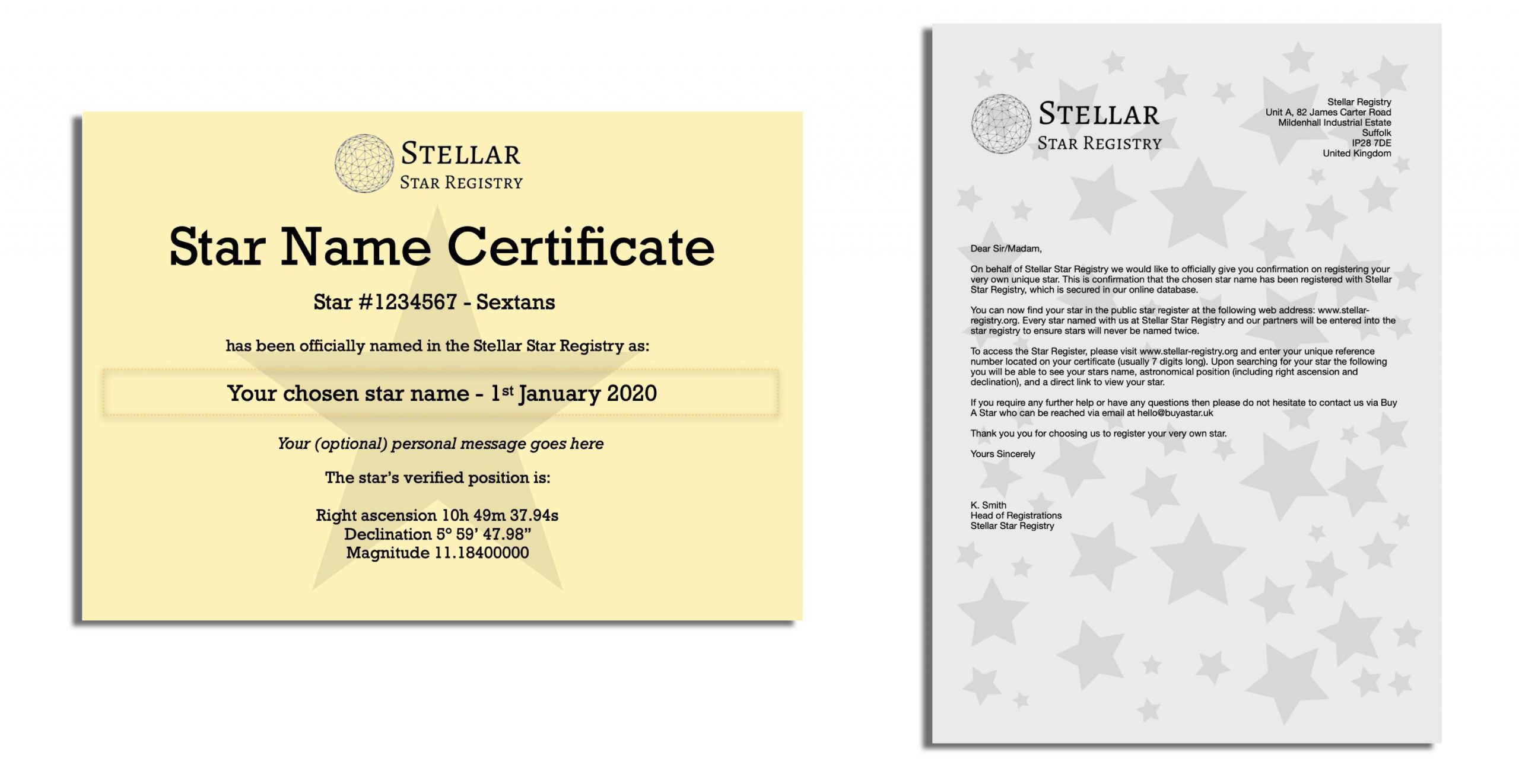 Purchase – Buy a star